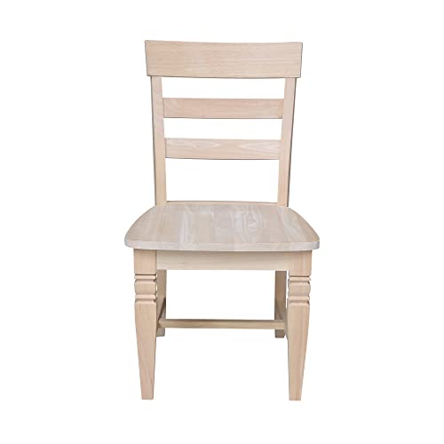 International Concepts Java Chair with Solid Wood Seat, Unfinished