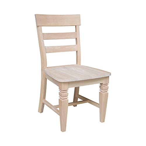 International Concepts Java Chair with Solid Wood Seat, Unfinished