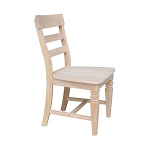 International Concepts Java Chair with Solid Wood Seat, Unfinished