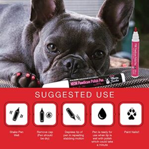 Warren London Pawdicure Dog Nail Polish Pen | Non Toxic, Odorless, & Fast Dry | Made in USA | Neon Pink