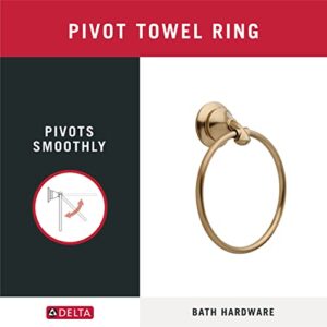 Delta Faucet 79446-CZ Linden Wall Mounted Towel Ring in Champagne Bronze, Bath Accessories