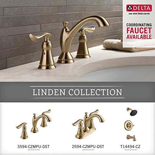 Delta Faucet 79446-CZ Linden Wall Mounted Towel Ring in Champagne Bronze, Bath Accessories