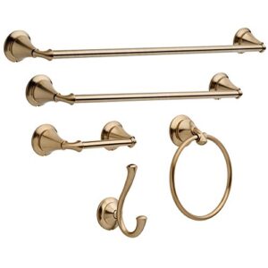 Delta Faucet 79446-CZ Linden Wall Mounted Towel Ring in Champagne Bronze, Bath Accessories