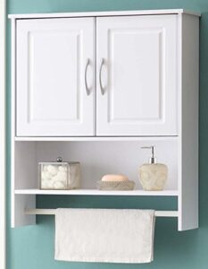 4d concepts bathroom 2 door wall cabinet, white