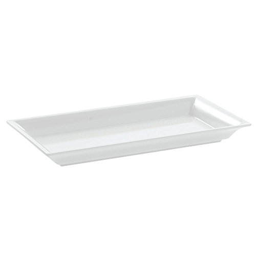 American Metalcraft MEL23 Endurance Melamine Rectangular Platter, 18" x 8.25", White