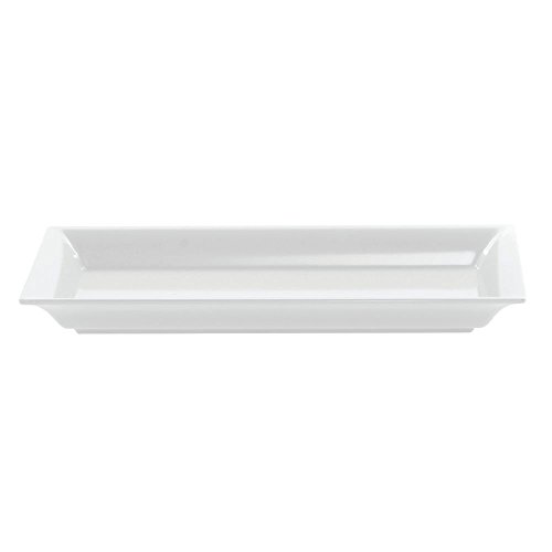 American Metalcraft MEL23 Endurance Melamine Rectangular Platter, 18" x 8.25", White