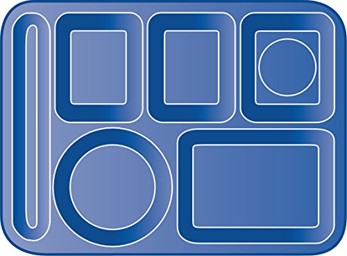 Carlisle FoodService Products Left-Hand Heavyweight 6-Compartment Melamine Tray 10" x 14" - Sandshade