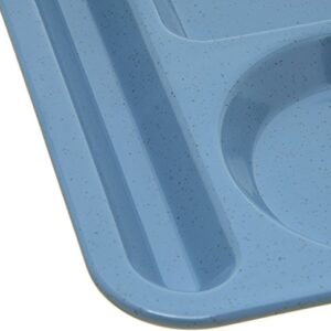 Carlisle FoodService Products Left-Hand Heavyweight 6-Compartment Melamine Tray 10" x 14" - Sandshade