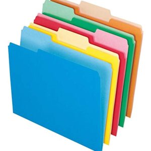 Office Depot File Folders, Letter, 1/3 Cut, Assorted Colors, Box of 100, 97666