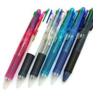 ZEBRA Clip-On G Series 4 Color Ballpoint Multi Pen - 0.7 mm - Pink Body (B4A3-P)