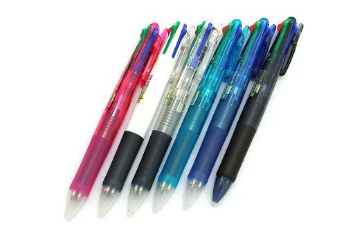 ZEBRA Clip-On G Series 4 Color Ballpoint Multi Pen - 0.7 mm - Pink Body (B4A3-P)