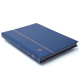 leuchtturm 337308 folder din a4 32 black pages with non-padded cover, blue