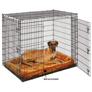 Midwest Homes for Pets SL54DD Ginormus Double Door Dog Crate for XXL for the Largest Dogs Breeds, Great Dane, Mastiff, St. Bernard, Black