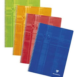 Clairefontaine Classic Wirebound Notebooks 8 1/4 in. x 11 3/4 in. ruled with margin 50 sheets colors may vary