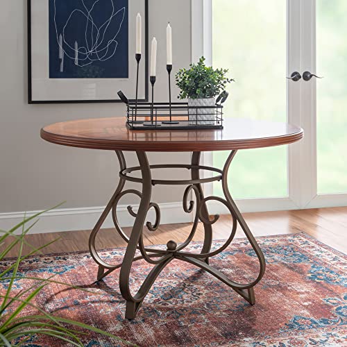 Powell Hamilton Dining Table, Cherry, 45 in x 29.5 in x 45 in