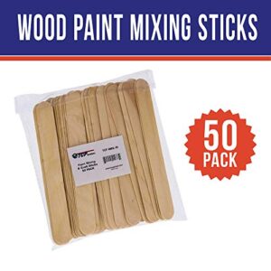 TCP Global Wood Paint Mixing Sticks - 50 Pack - Automotive, Crafts, Airbrush, Art