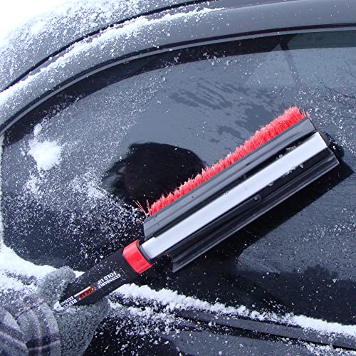 Oskar 22" Folding Snow Brush, Detachable Ice Scraper, Two-Way Brush and Squeegee, Compact Collapsible Design, Auto Window Snowbrush, Windshield Broom for Trucks, Car, SUV