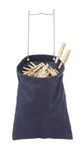 whitmor hanging clothespin bag navy