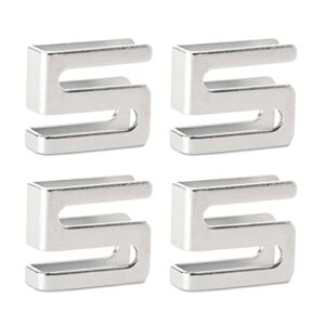 alera ale wire shelving s hooks, metal, silver (pack of 4 hooks)