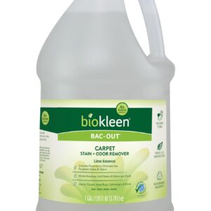 Biokleen Bac-Out Stain Remover for Clothes & Carpet - 128 Ounce - Enzyme, Destroys Stains & Odors Safely, for Pet Stains, Laundry, Diapers, Wine, Carpets - Eco-Friendly, Plant-Based