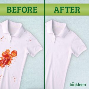 Biokleen Bac-Out Stain Remover for Clothes & Carpet - 128 Ounce - Enzyme, Destroys Stains & Odors Safely, for Pet Stains, Laundry, Diapers, Wine, Carpets - Eco-Friendly, Plant-Based