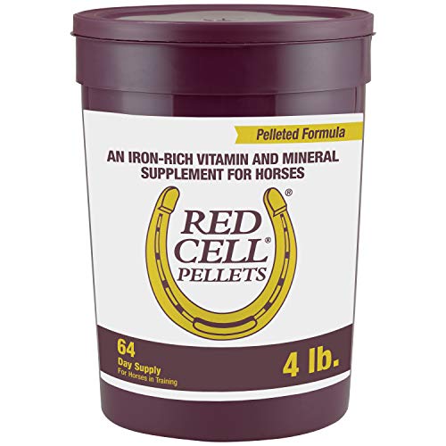 Horse Health Red Cell Pellets, Vitamin-Iron-Mineral Supplement for Horses, Helps Fill Important Nutritional Gaps in Horse's Diet, 4 lbs., 64-Day Supply