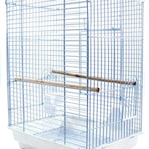 PENN-PLAX Cockatiel & Small Parrot Starter Kit with Birdcage, Cover, and Accessories – Great for Cockatiels, Conures, and Small Parrots – Square Dome – White