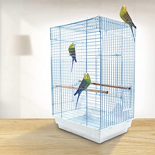 PENN-PLAX Cockatiel & Small Parrot Starter Kit with Birdcage, Cover, and Accessories – Great for Cockatiels, Conures, and Small Parrots – Square Dome – White