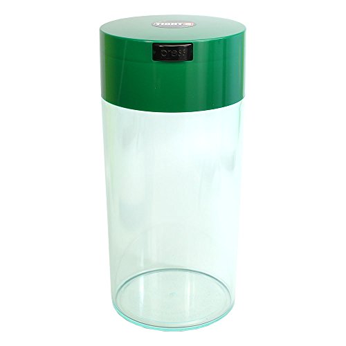 Tightpac America, Inc. Vacuum Sealed airtight Container, 2.35-Liter/2-Quart, Green Cap Clear Body