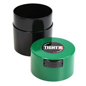 Tightvac - 1/2 oz to 3 ounce Airtight Multi-Use Vacuum Seal Portable Storage Container for Dry Goods, Food, and Herbs - Green Cap & Black Body