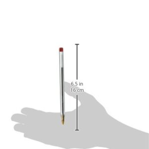 BIC-MS11 Cristal Stic Ballpoint Pen, 1 mm Medium Tip, Red, Pack of 12