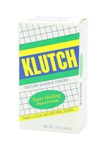 klutch denture adhesive powder - 1.75 oz(pack of 6)