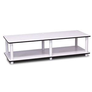 furinno just no tools wide tv stand, white