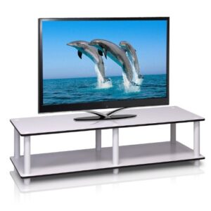 Furinno Just No Tools Wide TV Stand, White