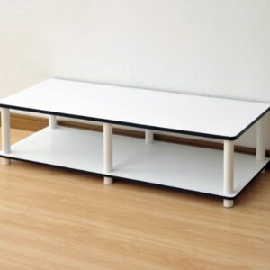 Furinno Just No Tools Wide TV Stand, White