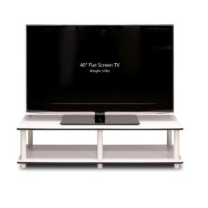 Furinno Just No Tools Wide TV Stand, White