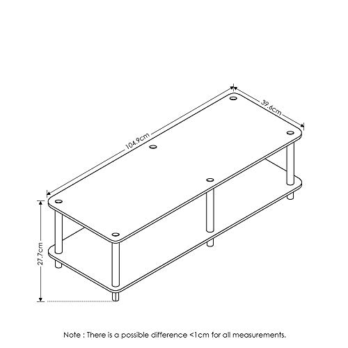 Furinno Just No Tools Wide TV Stand, White