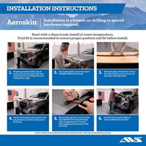 Auto Ventshade [AVS] Aeroskin Hood Protector | 2018 - 2020 Ford Mustang, Low Profile/Flush - Smoke | 320026