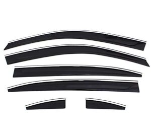 auto ventshade [avs] low profile ventvisor | 2010 - 2017 cadillac srx, smoke - 6 pc. | 796003