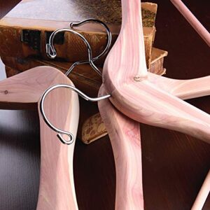 Deluxe Cedar Suit Hangers, 2 Inch Thick Hangers with Solid Wood Pant Bar, Box of 12 by The Great American Hanger Company