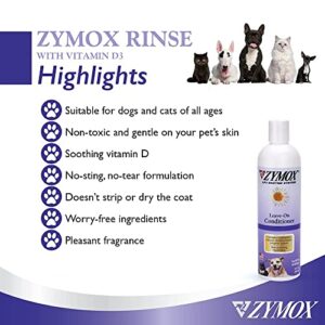 ZYMOX Leave-in Conditioner with Vitamin D3 for Cats & Dogs, 12oz