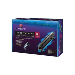 Coralife Turbo-Twist UV Fish Tank Sterilizer 6X, Up to 250 Gallons