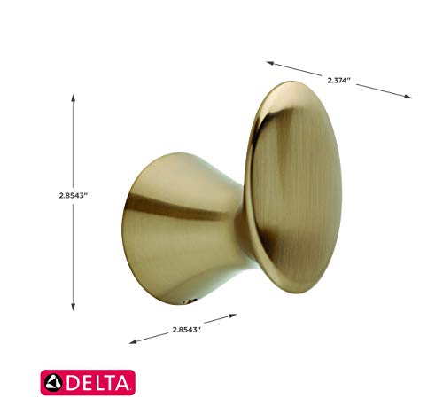 Delta Faucet 73835-CZ Lahara Wall Mounted Towel Hook in Champagne Bronze, Bath Accessories