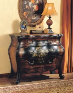 acme roma bombay chest - 09205 - antique black & oak