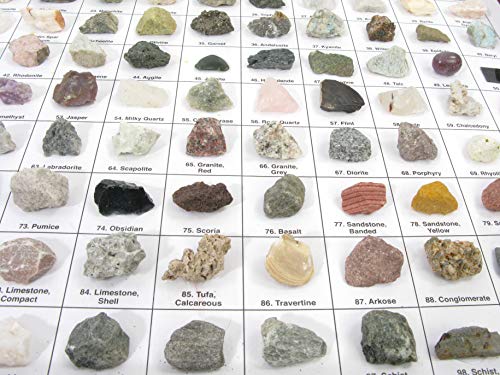 American Educational The U.S. Mounted Rocks and Minerals Collection (Pack of 100)