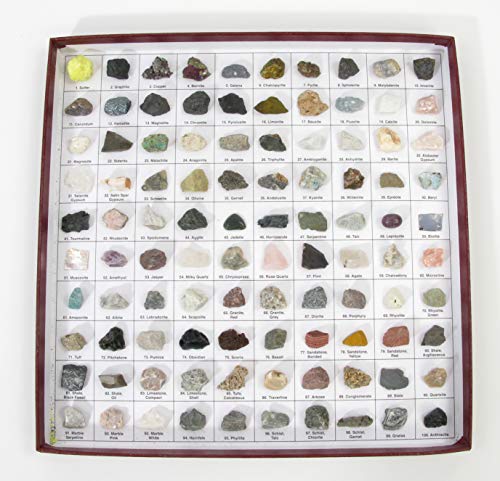 American Educational The U.S. Mounted Rocks and Minerals Collection (Pack of 100)