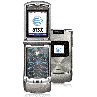 Motorola RAZR V3xx Platinum No Contract AT&T Cell Phone