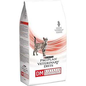 purina pro plan veterinary diets dm dietetic management feline formula dry cat food, 6 lbs.