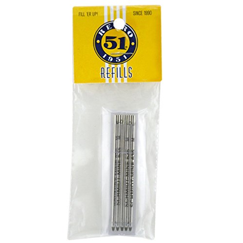 Retro 51 Refills 5-Pack Black D-1 Size Ballpoint Pen - REF31S