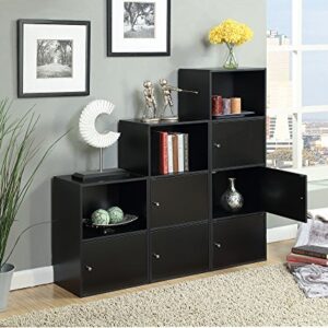 Convenience Concepts 3 Door Xtra Storage Cabinet with Shelf, Black